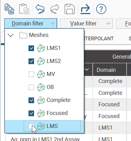 Estimation Parameters Report