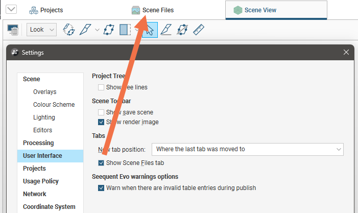 User Interface Settings