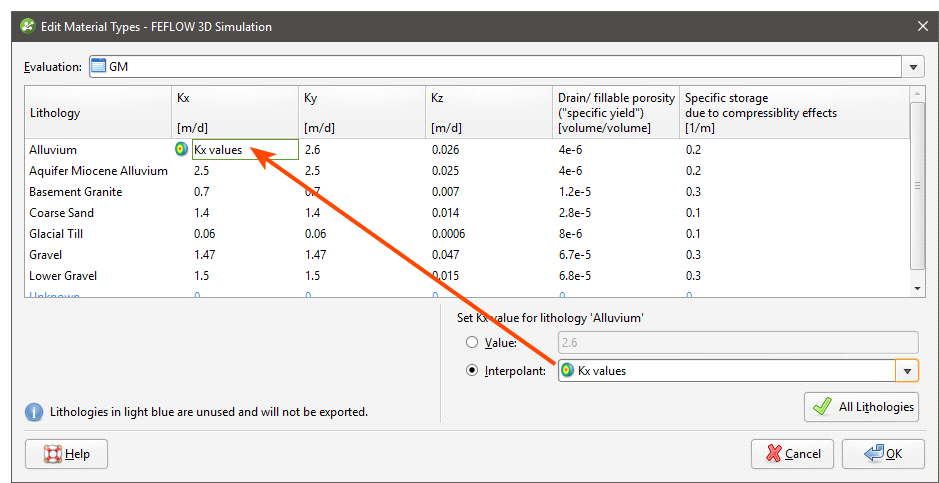 FEFLOW Material Types