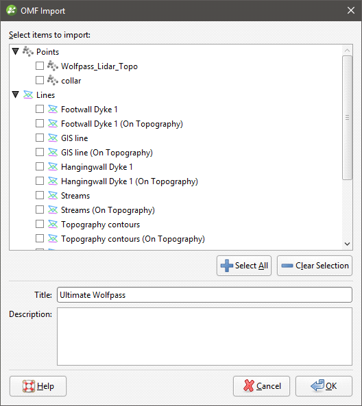 Open Mining Format (OMF) Export and Import