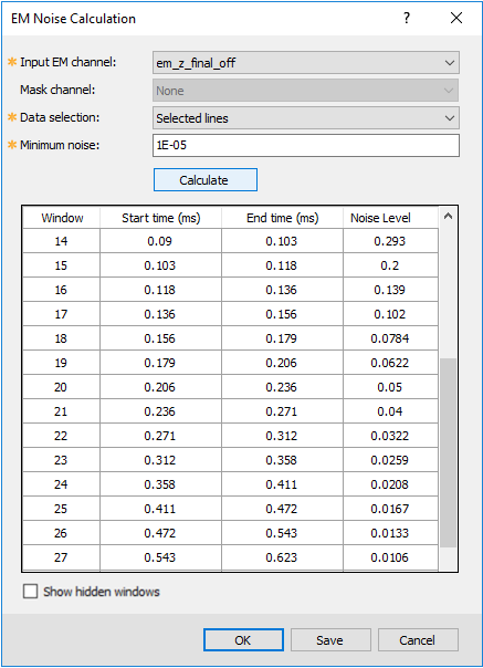 EM Noise Calculation
