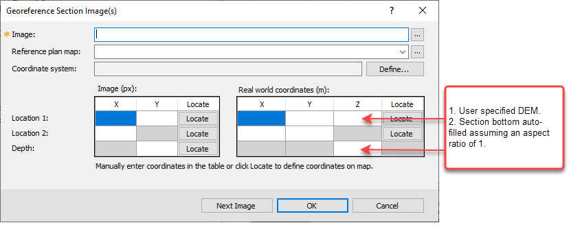 Georeference Section Image(s)