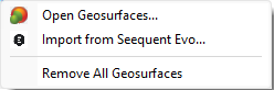 Project Explorer - Geosurface Tools