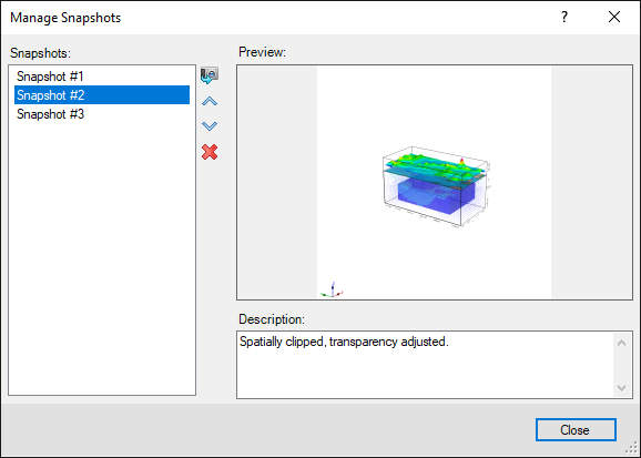 Manage 3D Snapshots
