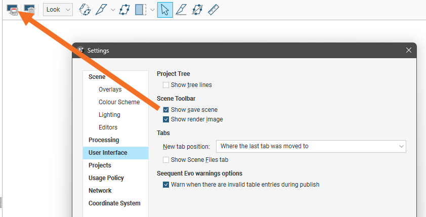User Interface Settings